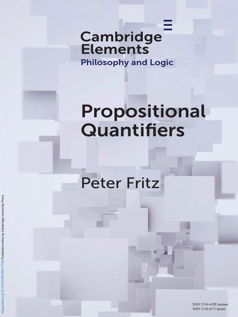 Propositional Quantifiers Download Free Pdf First Order Logic Logic