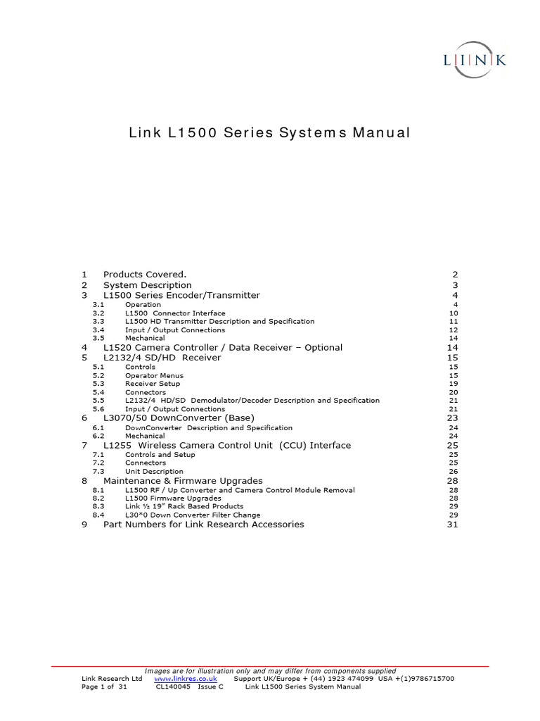 Link L1500 HD Systems Manual | PDF | Filter (Signal Processing) | Radio ...