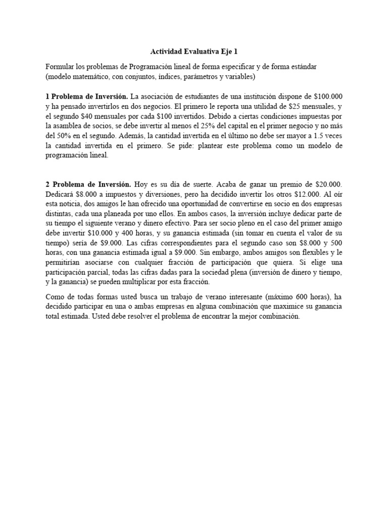 Actividad 2 Metodo Solver | PDF | Agricultura | Agua