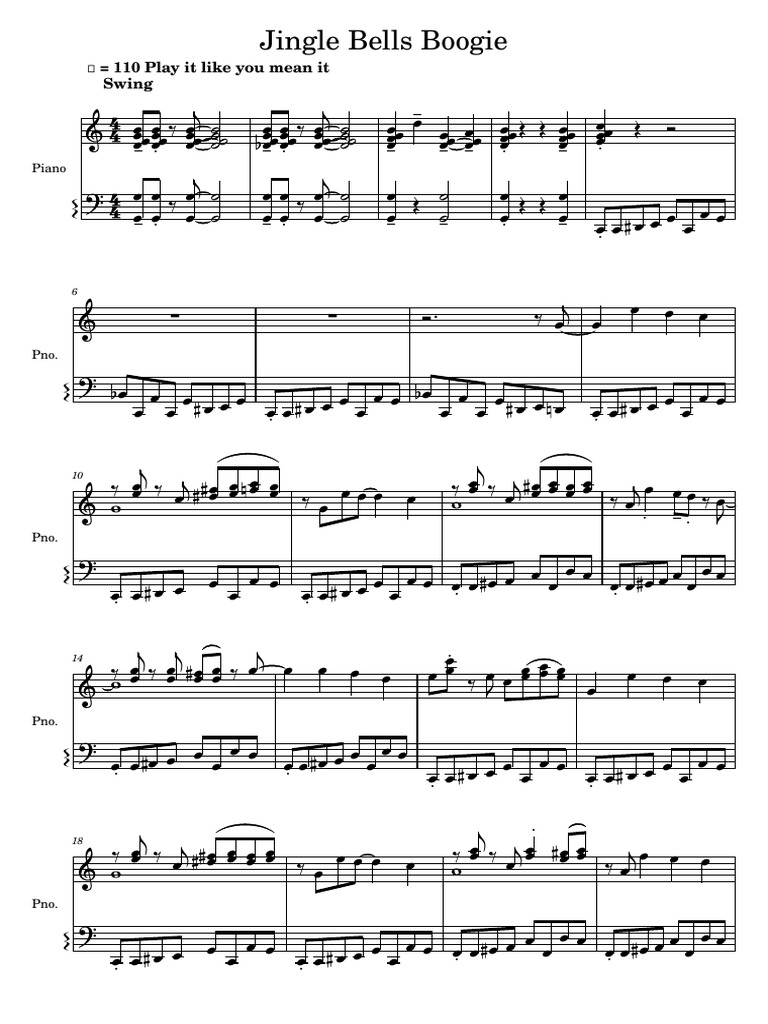 Jingle Bells Boogie | PDF | American Popular Music | Music Of The ...