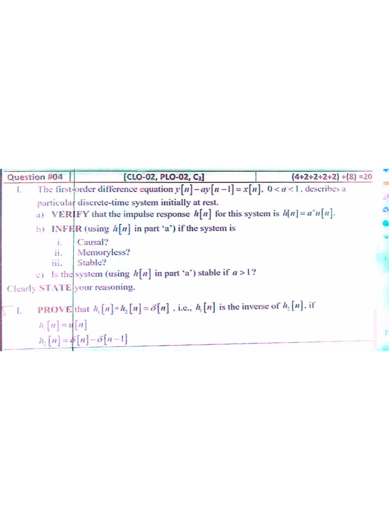 Signals Past Paper | PDF