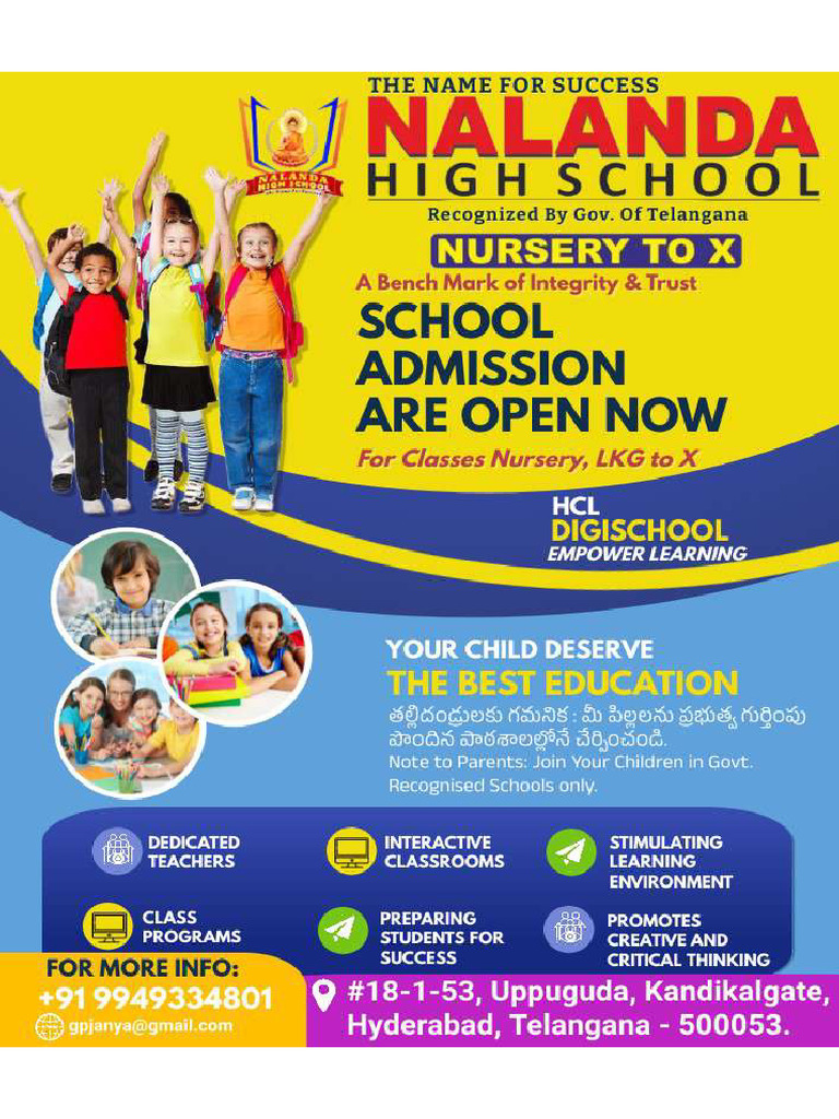 Nalanda School Admission v1 | PDF