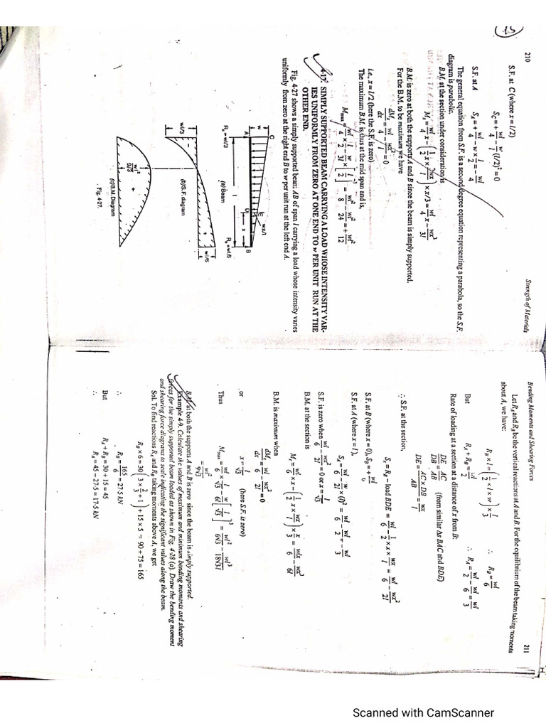 Bending Moment Book Notes | PDF