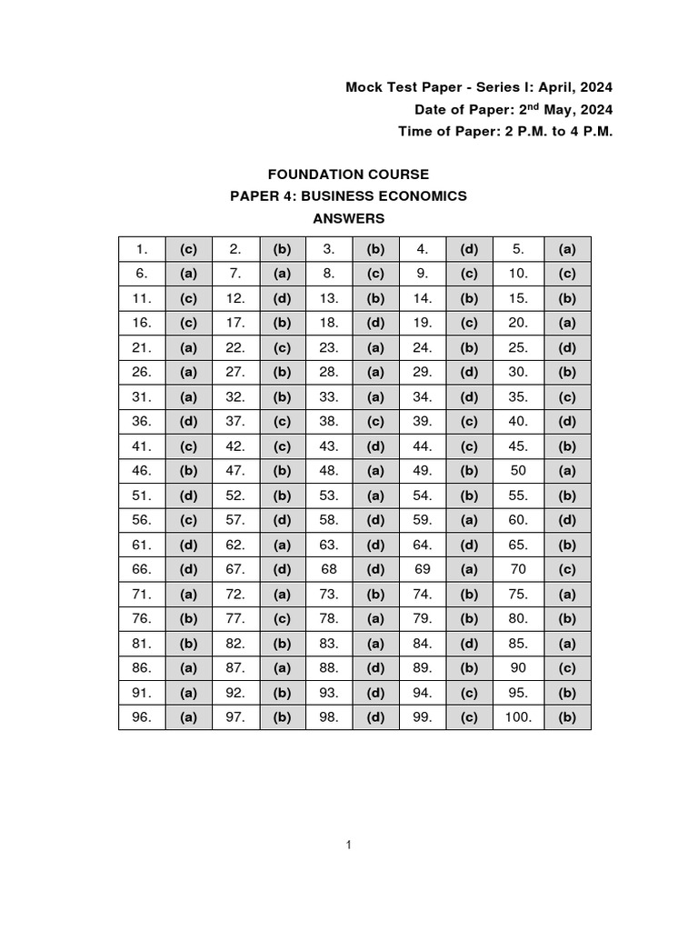 Mock Test Paper4 Answer June 2024 1 | PDF | Teaching Methods ...