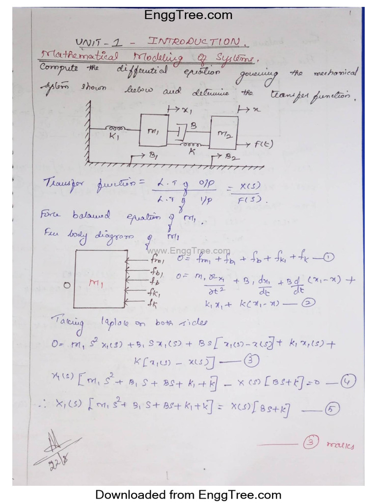 BM3451 Bio Control Systems Lecture Notes 1 | PDF