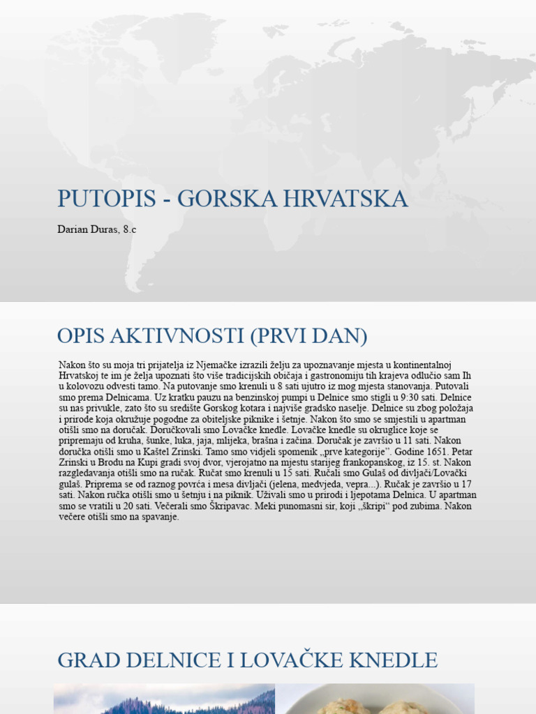 Putopis - Gorska Hrvatska | PDF