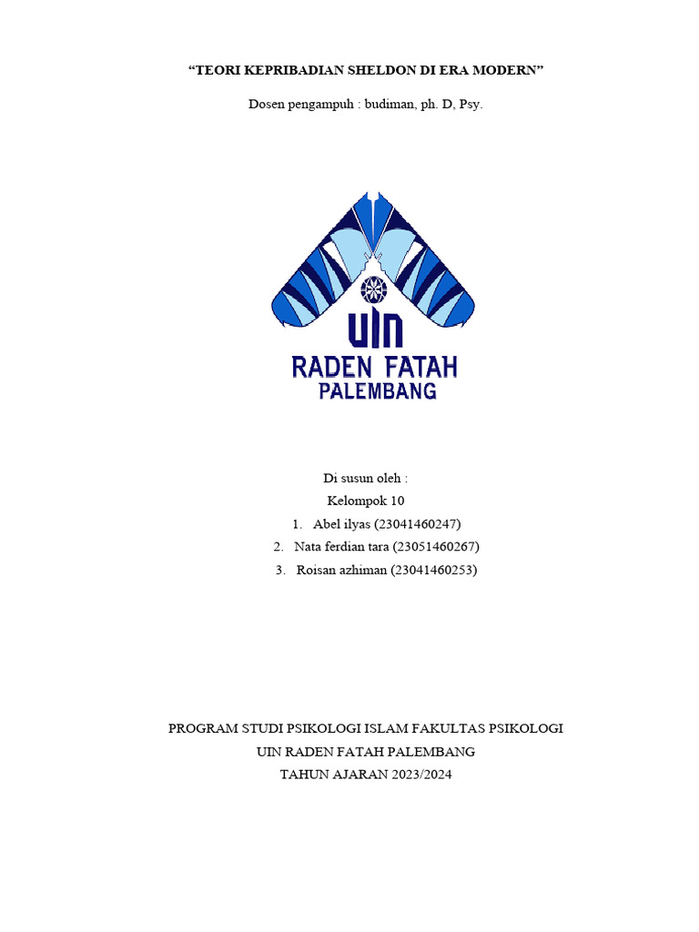 Teori Kepribadian William H. Sheldon-1 | PDF