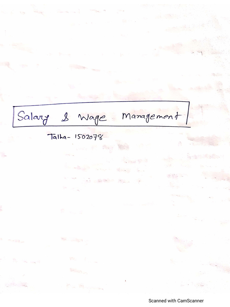 Wage Salary Job Evaluation Pdf