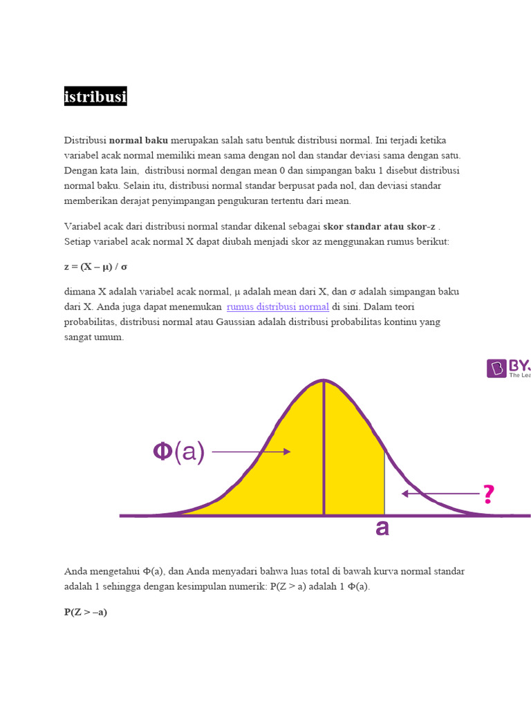 Distribusi Normal Standar | PDF