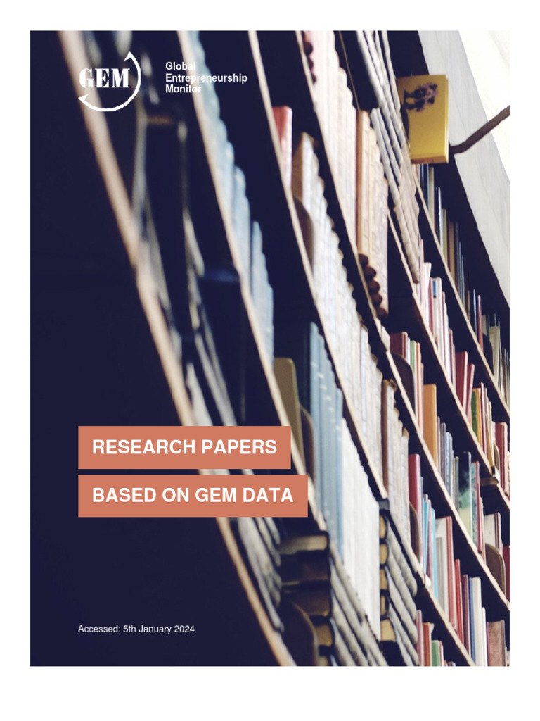 GEM Research Papers 05 01 2024 | PDF | Entrepreneurship | Startup Company