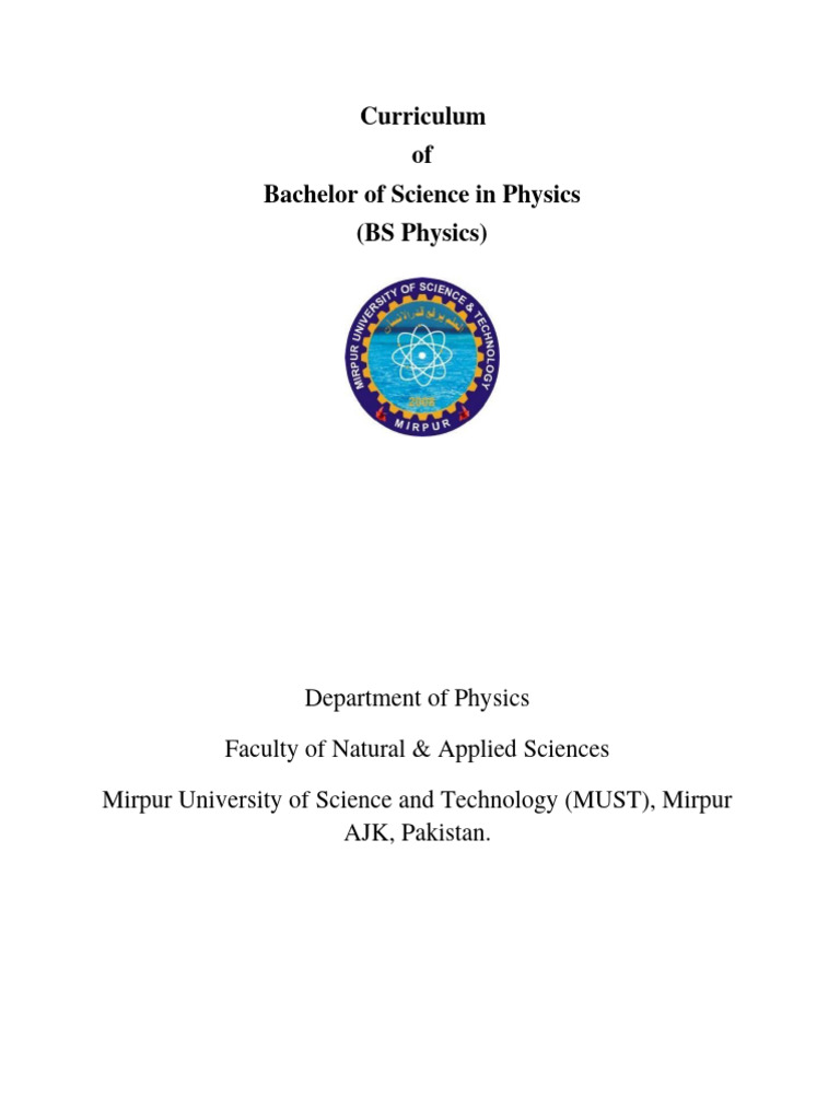 BS Physics Curriculum Overview | PDF | Waves | Integral