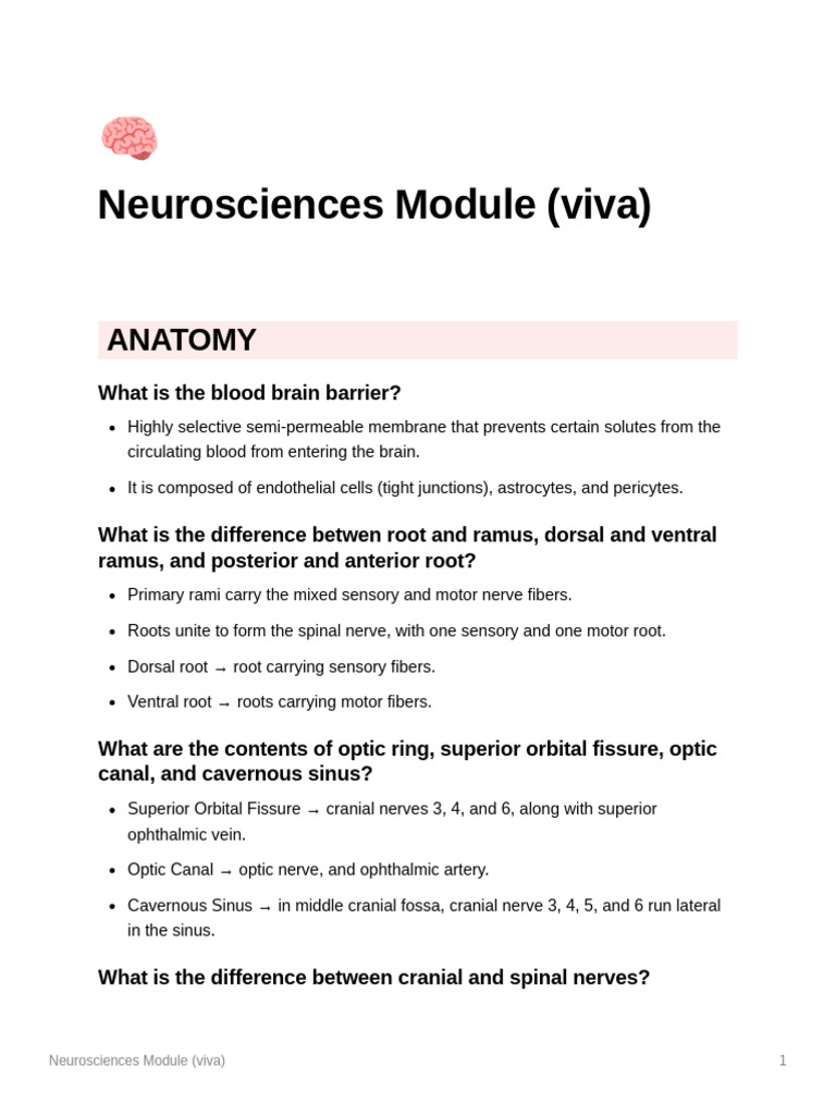 Neuro Viva | PDF | Cerebral Cortex | Cerebellum