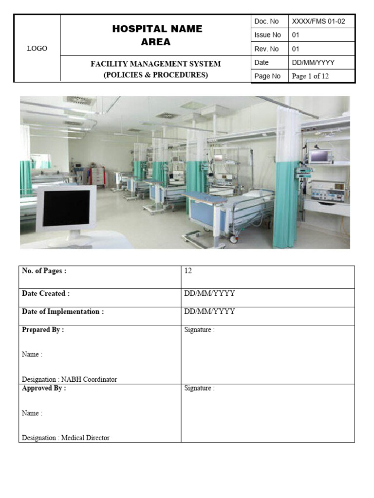 FMS Policies & Procedures1 | PDF | Biomedical Engineering | Calibration