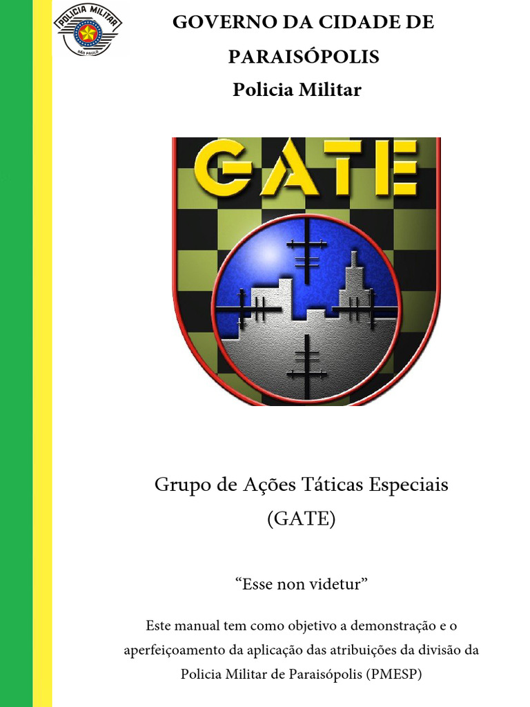 Manual do GATE: Ações Táticas Especiais | PDF | Polícia | Militar