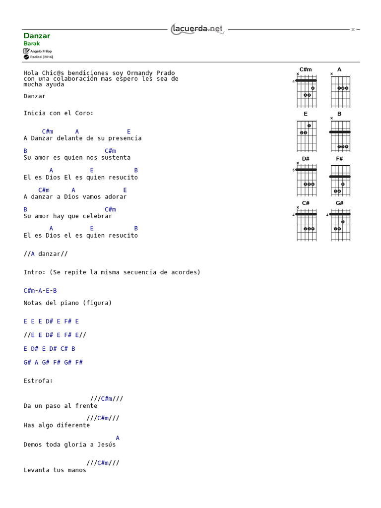 DANZAR, Barak - Acordes | PDF