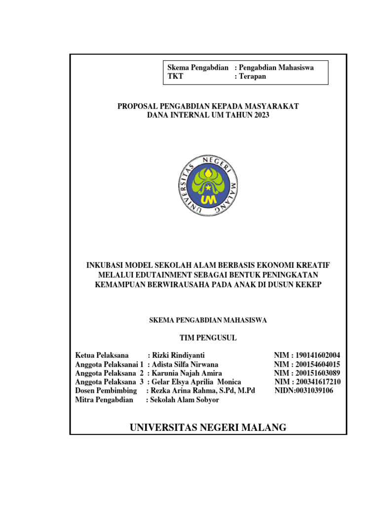 Abdimas Proposal5b3e09f8 | PDF | Ilmu Sosial