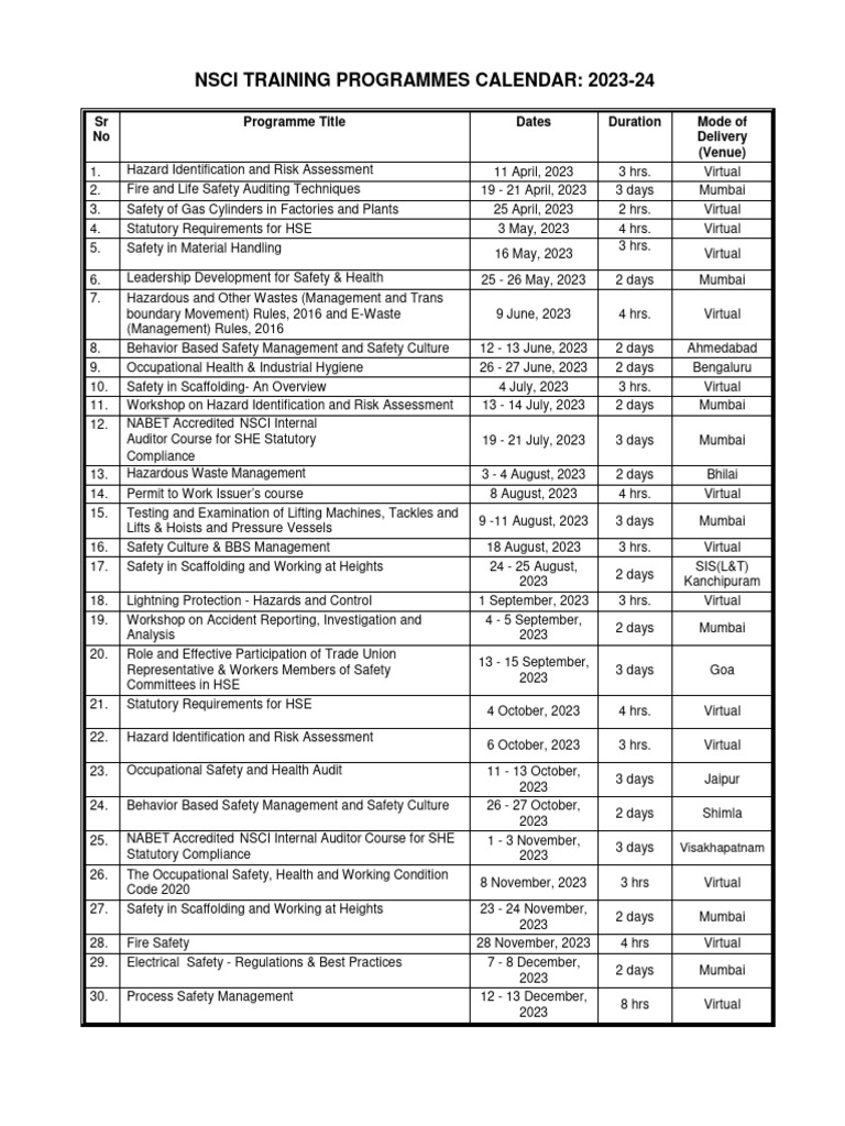 National-Virtual-Training-ProgrammesCalendar-2023-2024 | Download Free ...