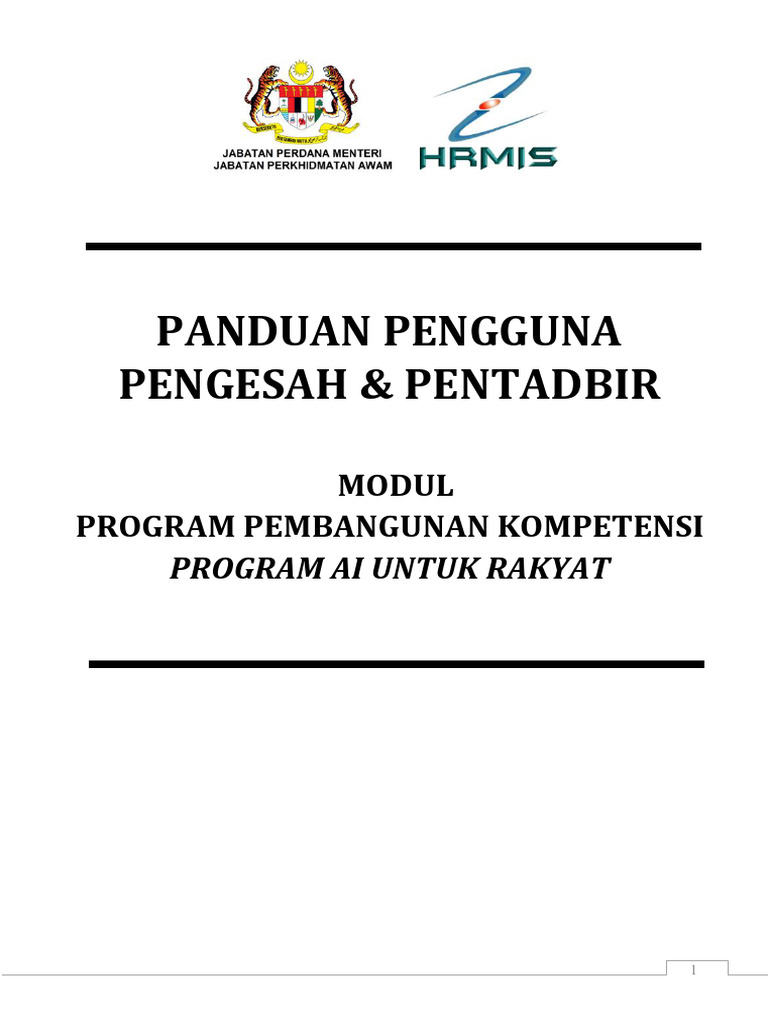 Panduan Pengguna Program Ai Untuk Rakyat - Pengesah Dan Pentadbir | PDF