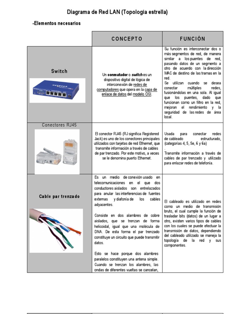 Diagrama de Red LAN: Componentes y Topología | PDF | Protocolos de ...