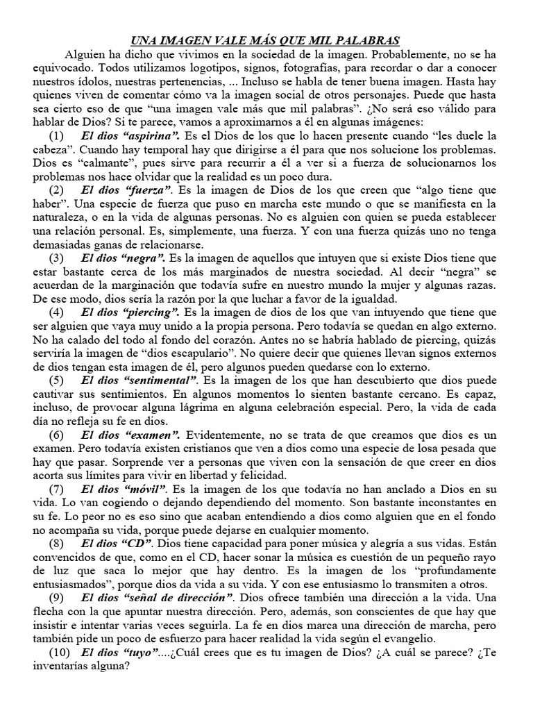 Dios en Imágenes | PDF | Dios