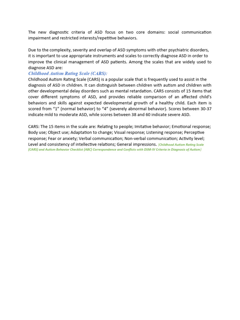 Autism Spectrum Disorder Classification, Diagnosis and Therapy (Taken ...