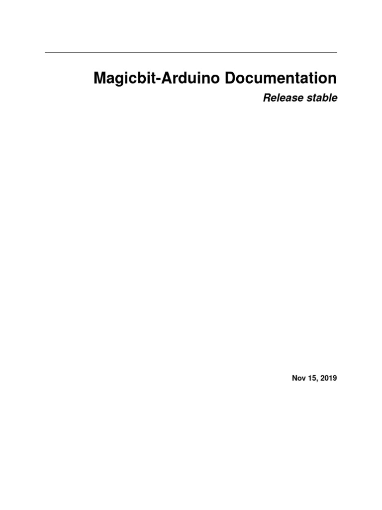 Magicbit Arduino Setup Guide | PDF | Arduino | Computer Engineering