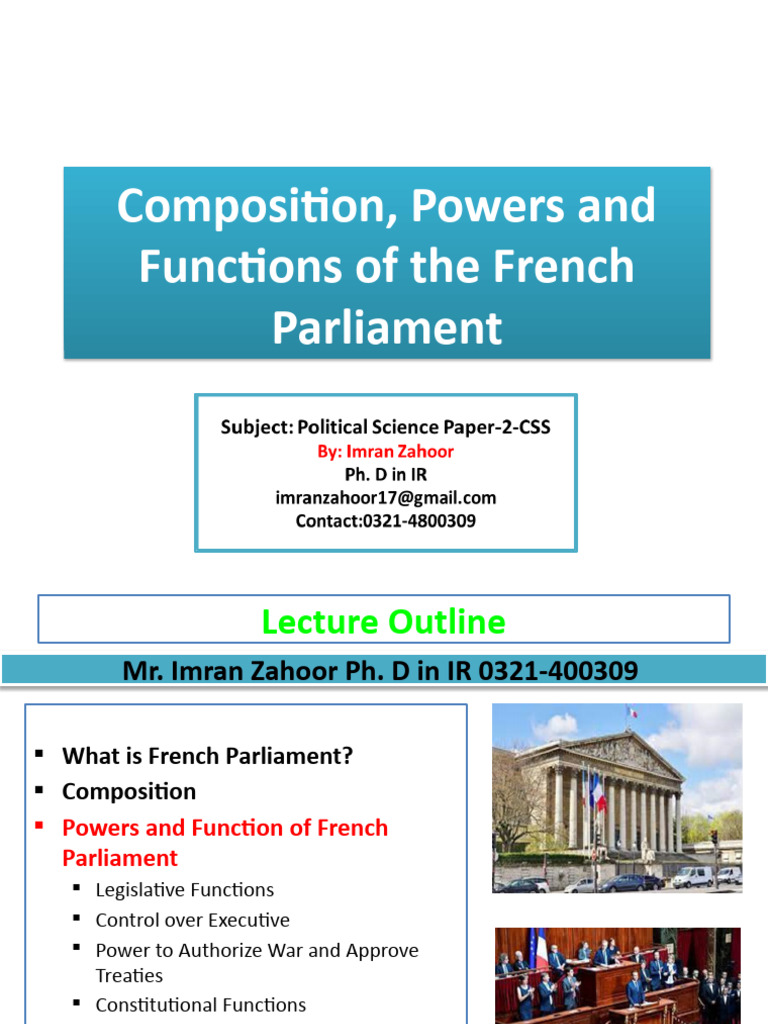 French Parliament: Structure and Powers | PDF | Parliament Of Pakistan ...