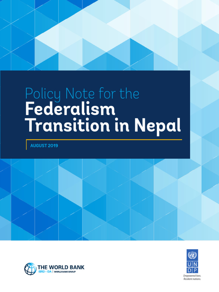 Policy Note for the Federalism Transition in Nepal- EnG | PDF | Governance | Capacity Building