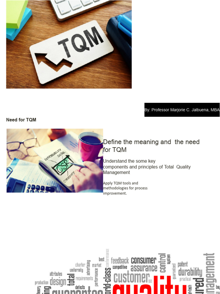 TQM Principles & Strategies | PDF | Six Sigma | Motivation