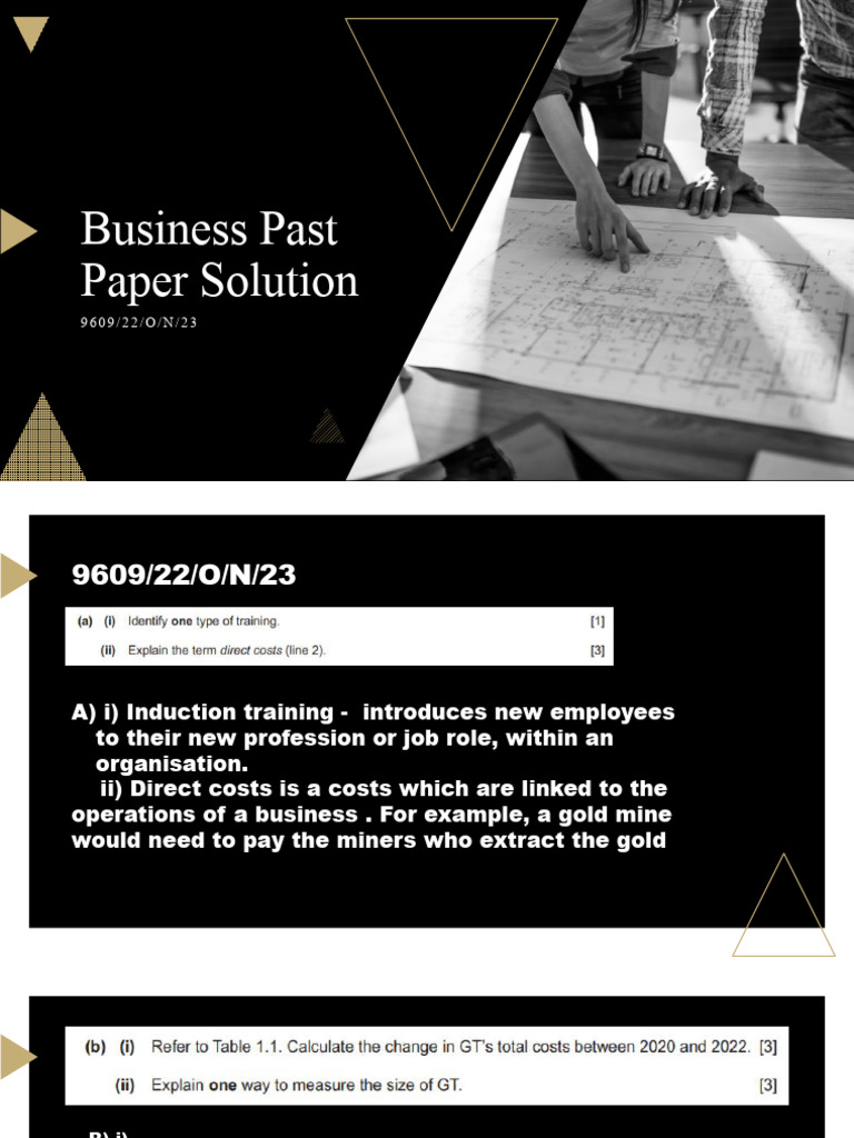 Business Past Paper Solution | PDF | Inventory | Lean Manufacturing