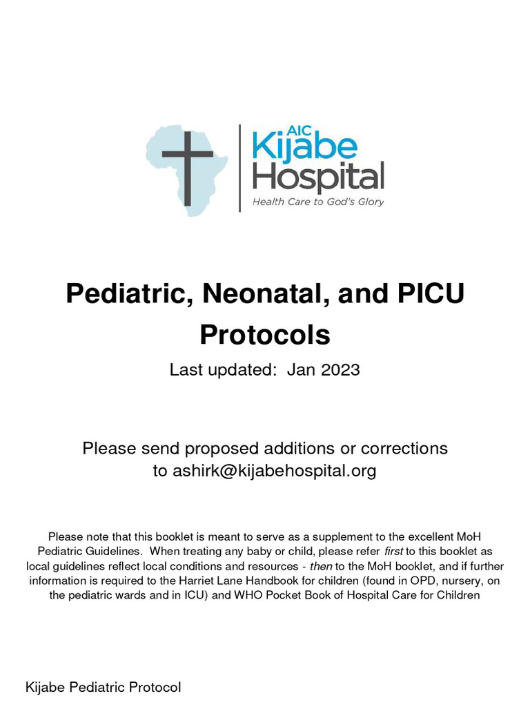 Pediatric Nursery Combined Protocols January 2023 | PDF | Cardiopulmonary Resuscitation | Major ...