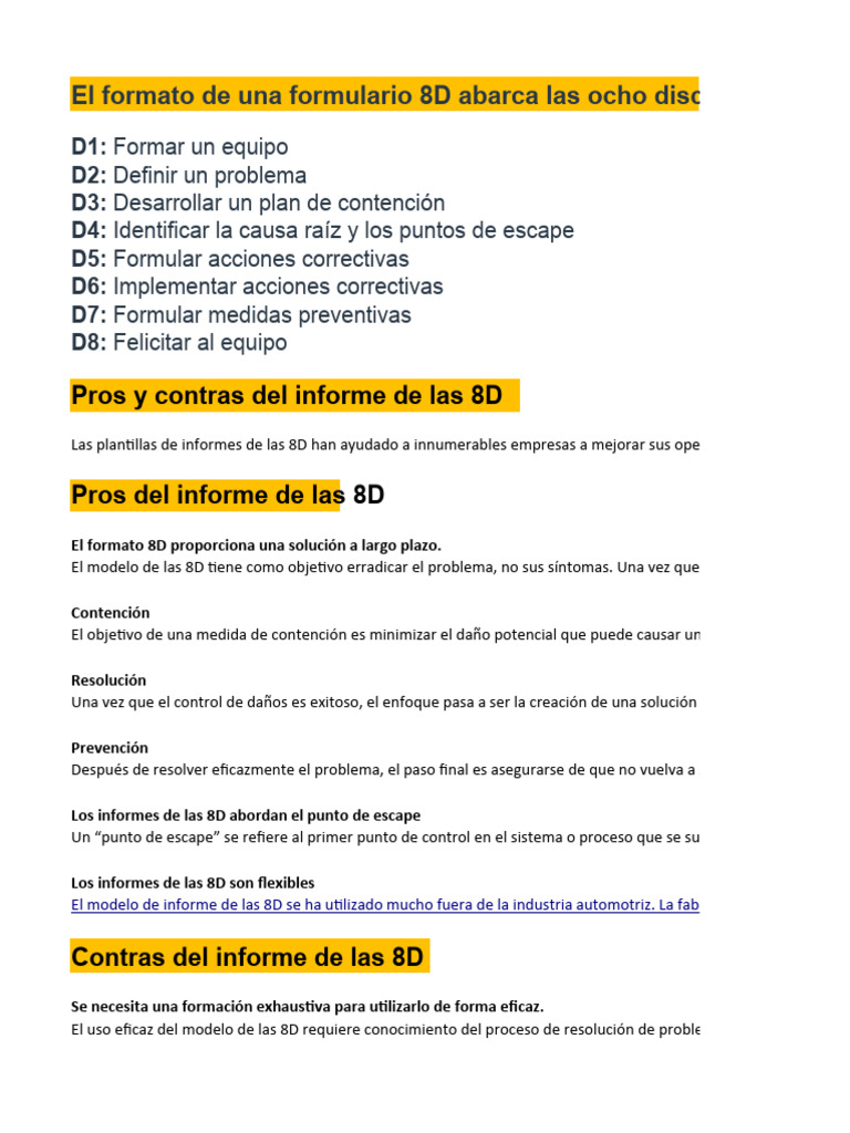 Formato para 8Ds | PDF | Informática
