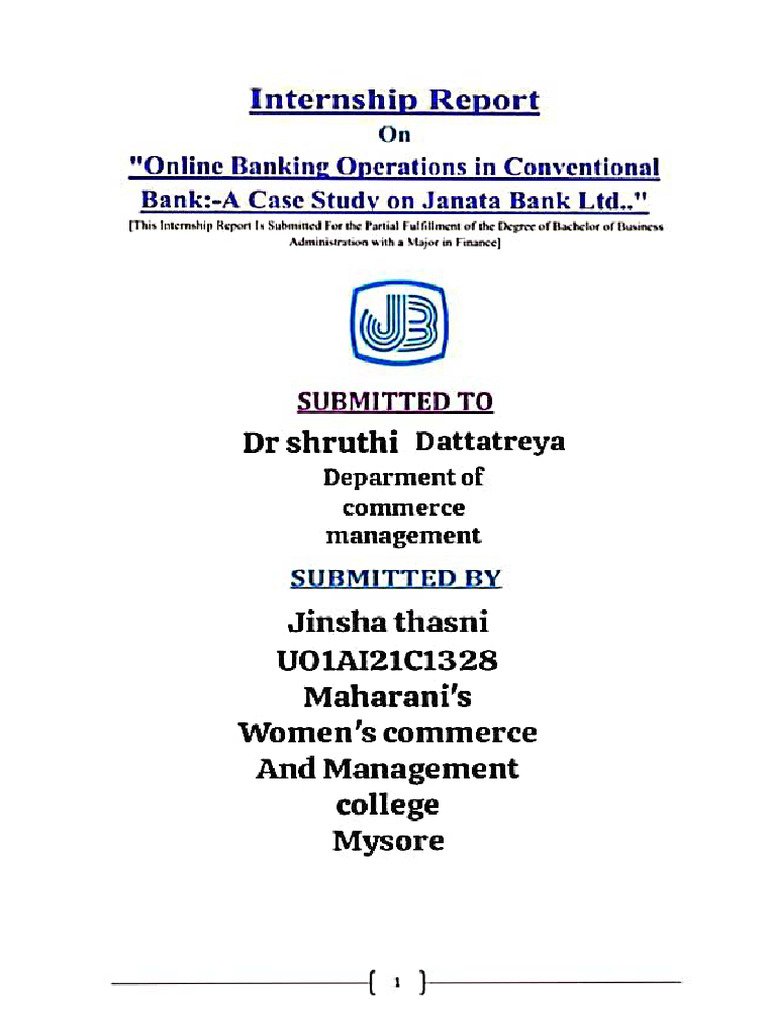 Intership Report, JINSHA | PDF