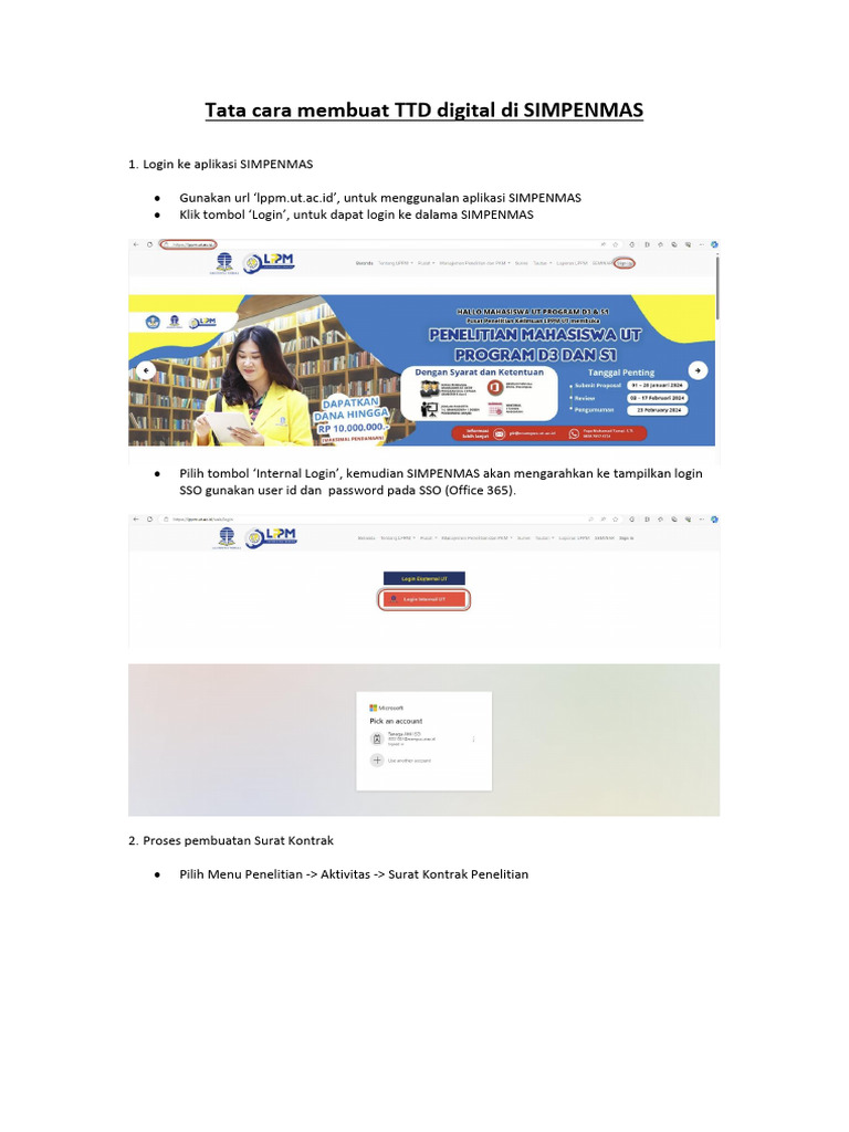 Tata Cara Membuat TTD Digital Di SIMPENMAS (1) | PDF