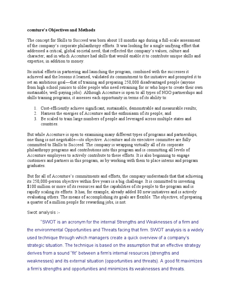 Accenture | PDF | Swot Analysis | Strategic Management