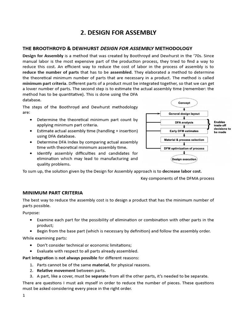 Design For Assembly | PDF | Automation