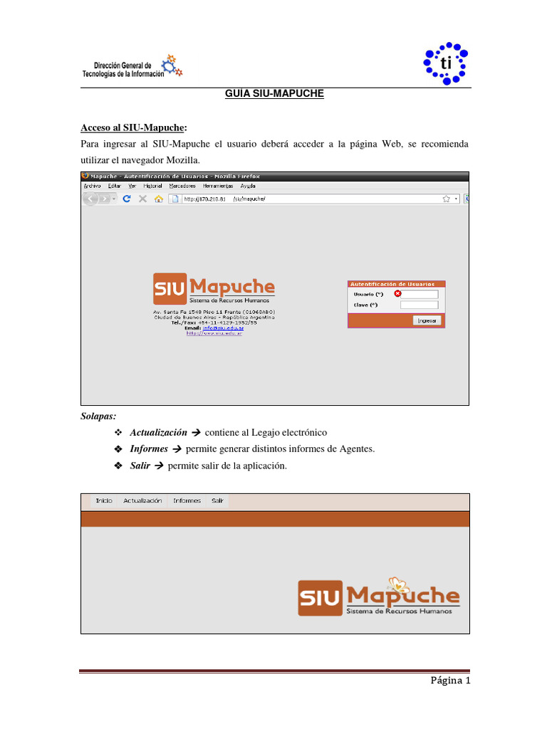 Manual - SIU Mapuche | PDF | Ventana (informática)