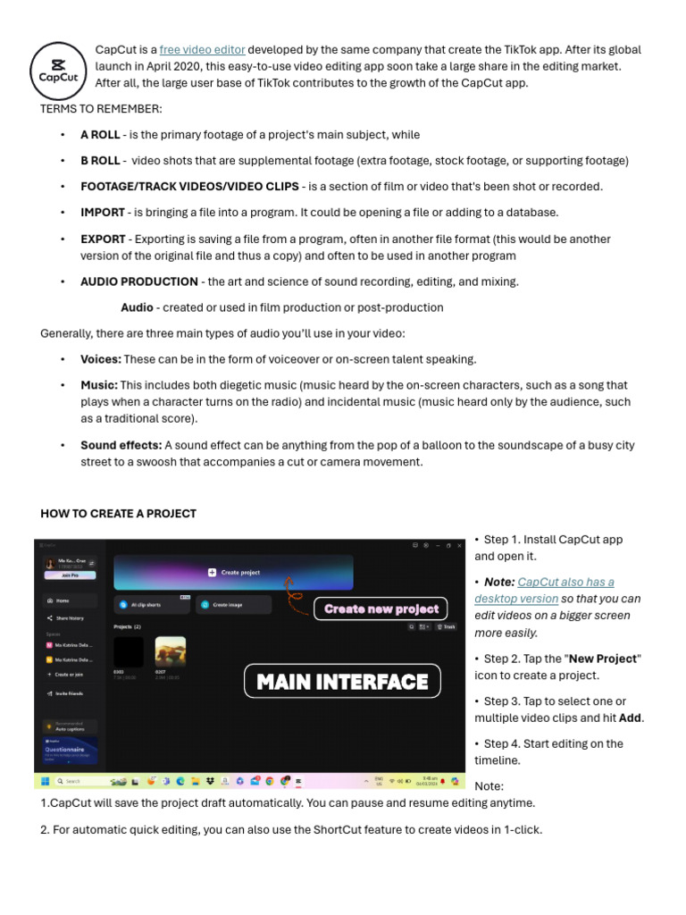 Capcut-Interface | PDF | Window (Computing) | Computing