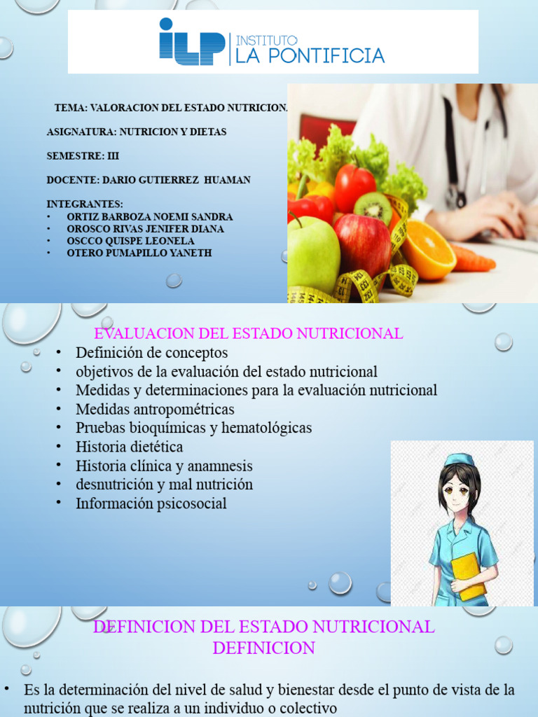Valoracion Del Estado Nutricional 2 | PDF | Nutrición | Dieta y nutrición