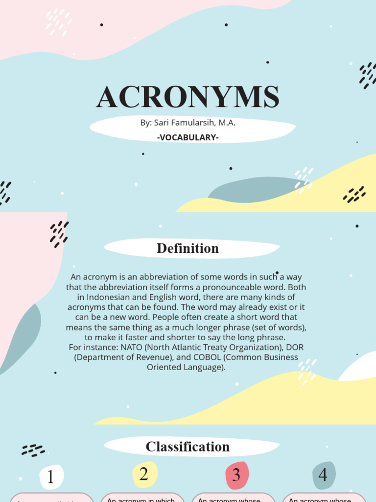 CH 9 - Acronyms | PDF | Acronym | Linguistics