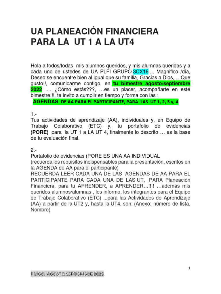 Para La Ut1 - Ut4 3CX16 2023 1-1 Etc 2 | PDF | Comunicación