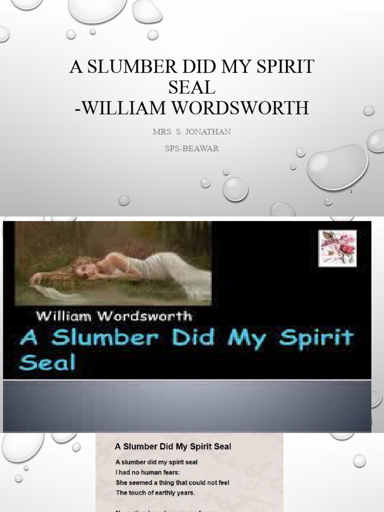 A Slumber Did My Spirit Seal | PDF A Slumber Did My Spirit Seal | PDF