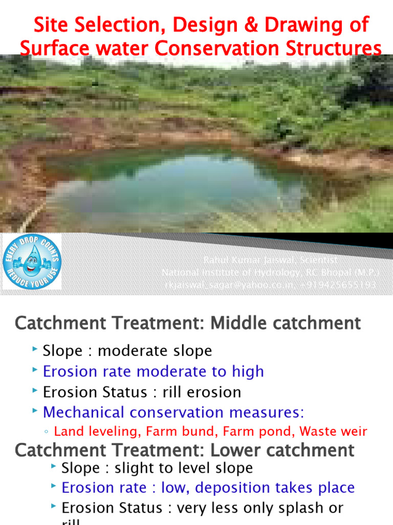 1site Selection, Design & Drawing of Surface WALMI 21may 2019 | PDF ...