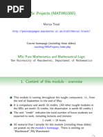 MSc Mathematics Project Topics Guide | PDF | Mathematics | Applied ...