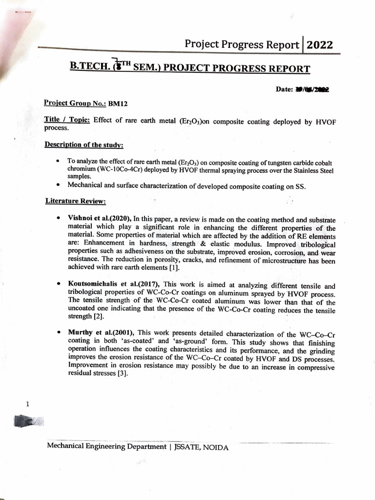 Report Format | PDF | Industrial Processes | Mechanical Engineering
