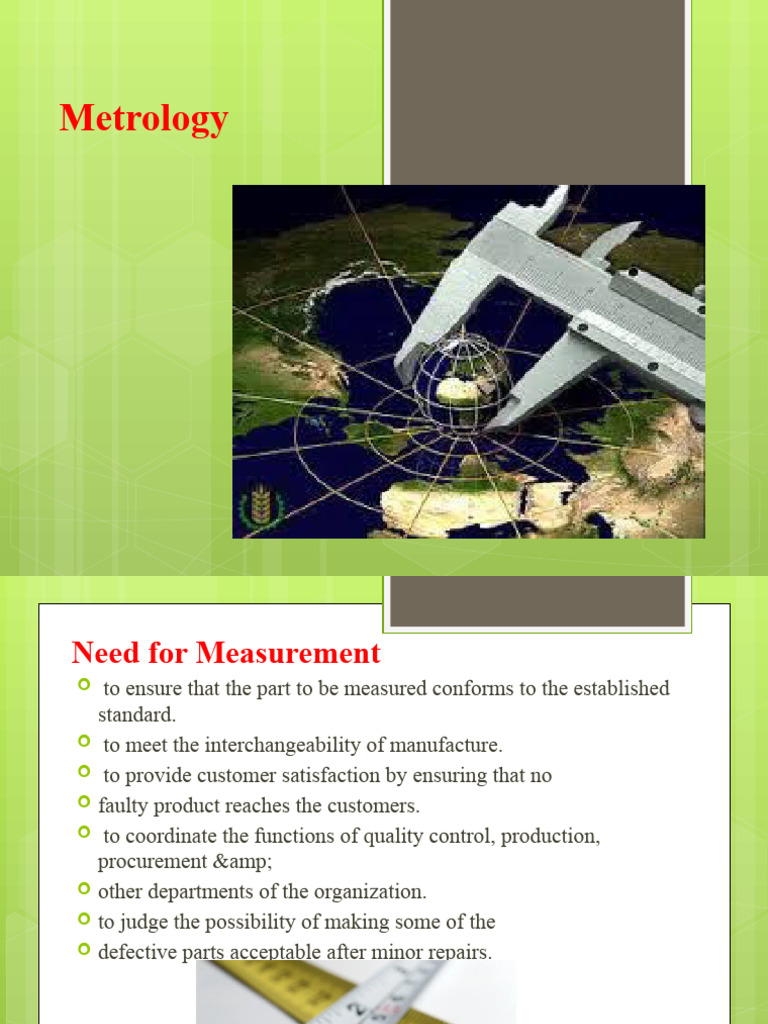 lec 1 metrology | PDF | Accuracy And Precision | Measurement