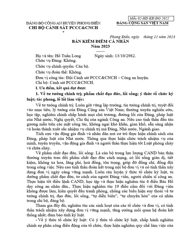 Mau 2a, Kiem Diem Dang Vien | PDF