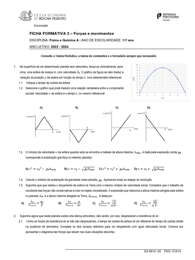 Componente Escalar da Velocidade | PDF | Velocidade | Massa