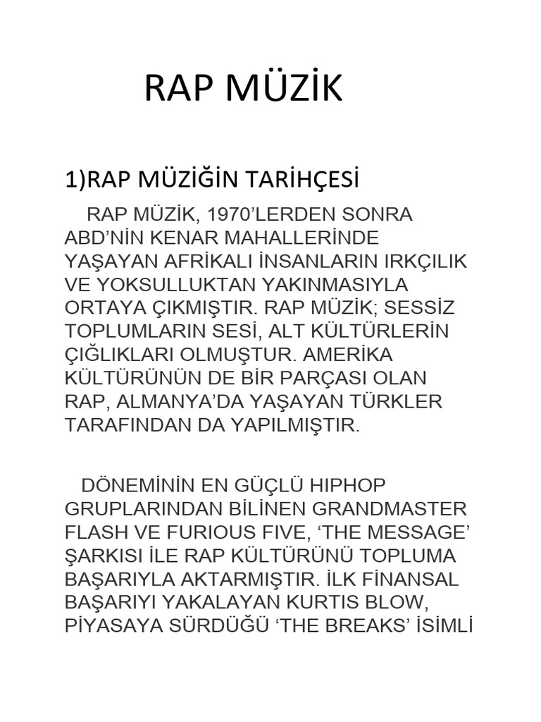 Rap Müzik Pdf