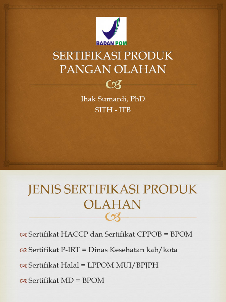 10 Sertifikasi Badan Pom | PDF
